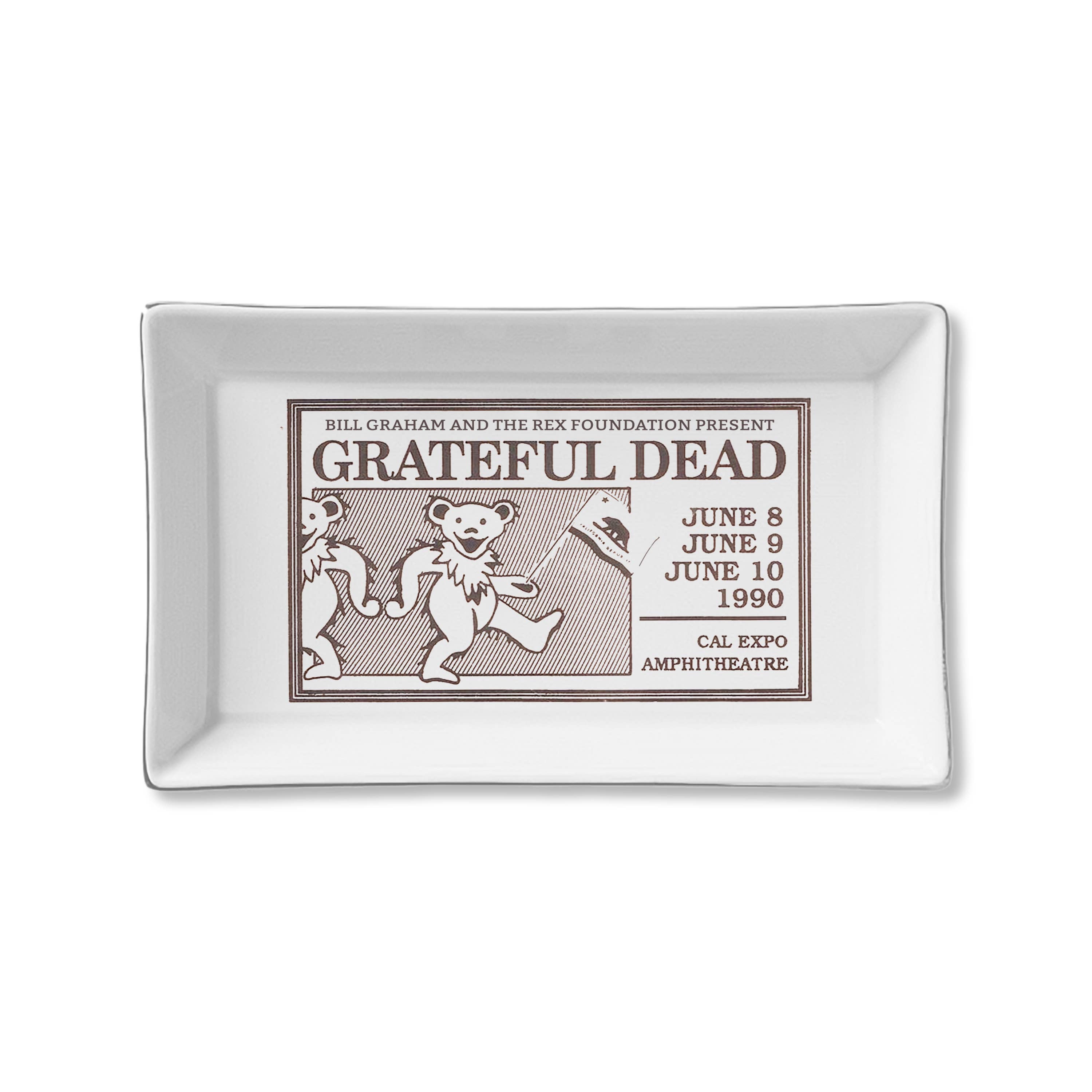Ceramic Tray- Grateful Dead Concert Ticket – Splendor Beauty Emporium